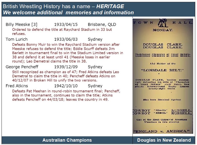 Douglas Clark – Wrestling Heritage
