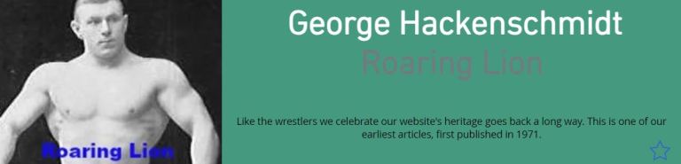 George Hackenschmidt – Wrestling Heritage