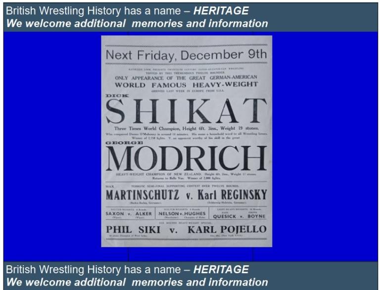 George Modrich – Wrestling Heritage