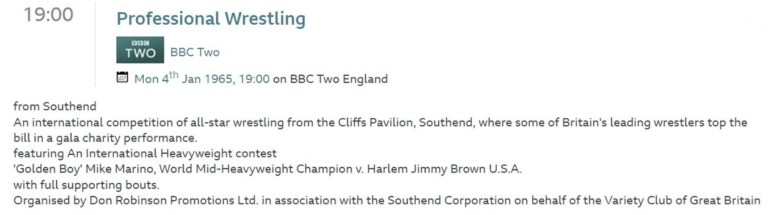 Memories of Professional Wrestling’s BBC Debut – Wrestling Heritage